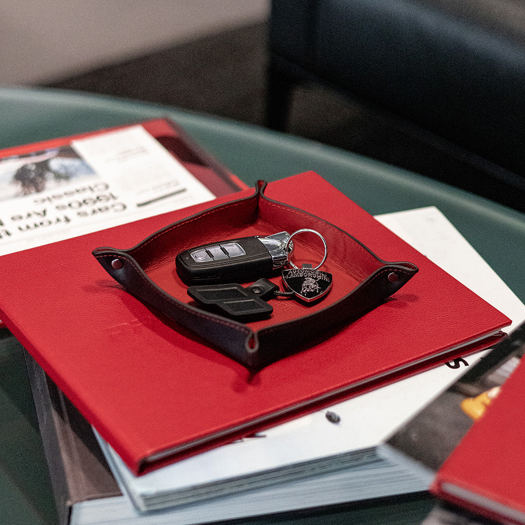 Valet Tray - Black/Red