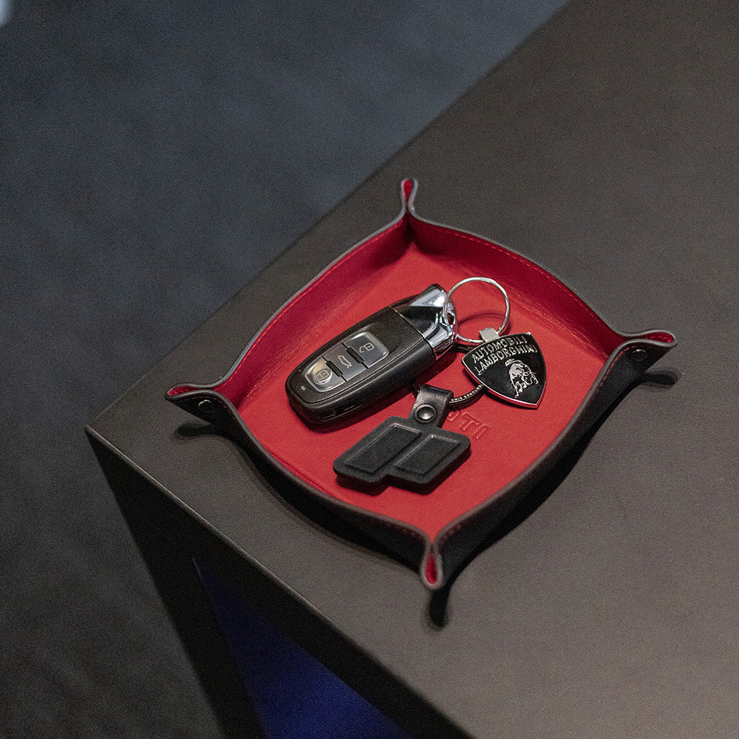 Valet Tray - Black/Red